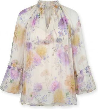 Zimmermann Femme, Blouses et Chemises, Multicolore, Taille: 44 FR Luna Ruffled Blouse