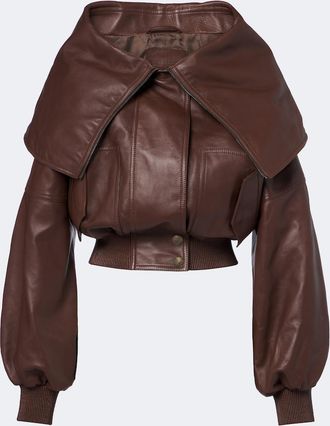 Balenciaga Cropped Blousonjacke aus Leder