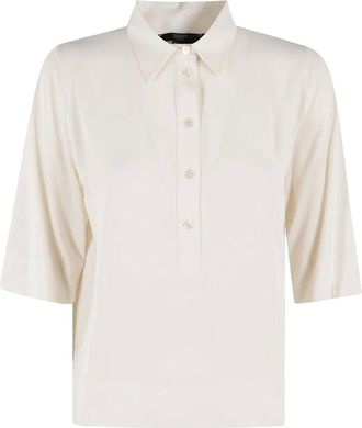 Seventy Femme, Tops, Beige, Taille: 42 FR Polo Bi-mati&egrave;re