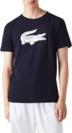 Lacoste Sport T-Shirt Regular Fit Homme, Marine/Blanc, XXL