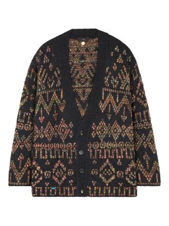 Alanui cardigan Grunge Beat - Noir