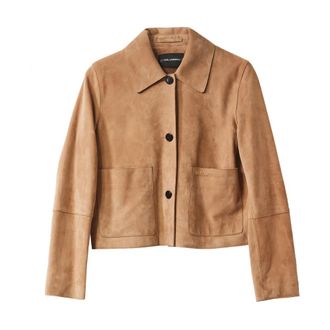 Karl Lagerfeld Lederjacke mit Tasche - - Jackets - Damen - Beige - S