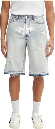 A Bathing Ape A Bathing Ape, Homme, Shorts, Bleu, Taille: XL Destroyed Sta Denim Shorts