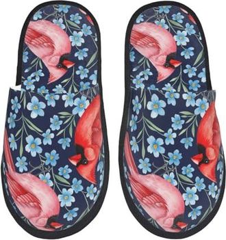 Generic Antid&eacute;rapant Pantoufles &agrave; Hiver Fleurs cardinales Pantoufles Maison Respirant Chaussons Homme pour Int&eacute;rieur Adulte Hiver L
