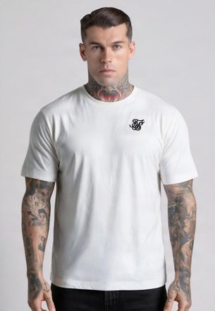 Siksilk Mens White Essentials Regular Fit T-Shirt XXL