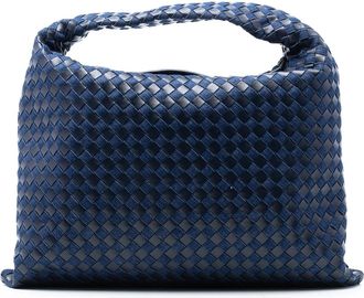 Bottega Veneta Hobo Bags - Large Calfskin and Denim Intrecciato Hop Hobo - Gr. unisize - in Blau - f&uuml;r Damen