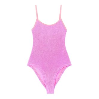 Hunza G Pamela Einteiliger Badeanzug - - Swimwear - Damen - Rosa - ONE SIZE