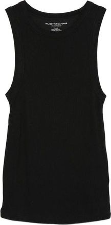 Majestic Filatures Femme, Tops, Noir, Taille: 38 FR D&eacute;bardeur en maille c&ocirc;tel&eacute;e &agrave; col rond