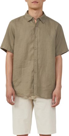 s.Oliver Regular Fit: Leichtes Kurzarmhemd aus 100% Leinen