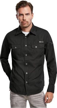 Brandit Slim Fit Shirt Long Sleeve, color: black, size: 3XL