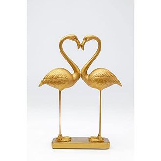 Kare Design Design Deko Figur Flamingo Love, Gold, Accessoire, Handarbeit, Artikelhöhe 39cm