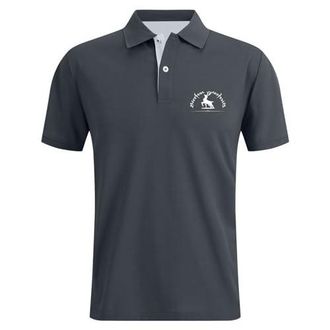 Generic Polo pour homme Chemises d&eacute;contract&eacute;es Slim Fit pour l&eacute;t&eacute; avec design imprim&eacute; pour un style quotidien, gris, XXL