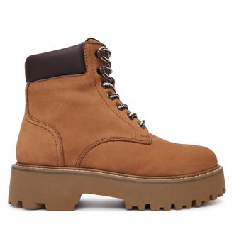 Tommy Jeans Schn&uuml;rstiefeletten Tommy Jeans Tjw Platform Nubuck Boots EN0EN03114 Beige