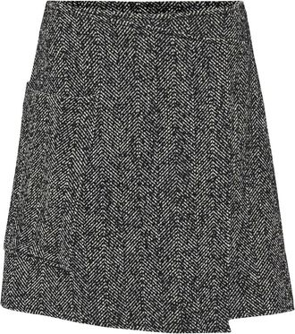 OPUS Damen Minirock | Minirock ROANI Remix A-Linie in Wickel Optik Black, 40