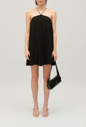 Claudie Pierlot Robe courte pliss&eacute;e noire