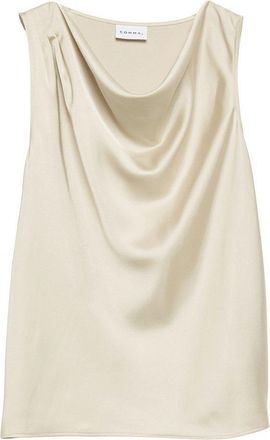 Comma Blusentop Bluse Satin-Wasserfall-Top