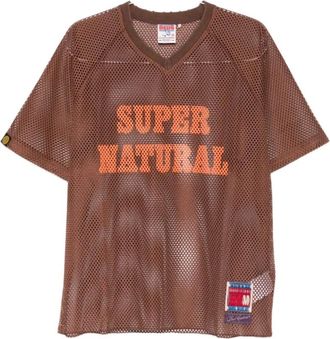 Deus Homme, Tops, Brun, Taille: M V-neck Graphic T-Shirt