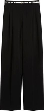 Max Mara Femme, Pantalons, Noir, Taille: 44 FR Wide Pantalons