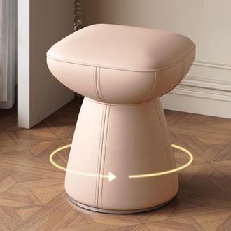 Generic 360° Drehbarer Schminktisch Hocker,Schminkstuhl Drehstuhl,Barhocker,360° Drehbar, PU, Dicke Polsterung,für Schlafzimmer,Küche,Esszimmer,modern(Pink)