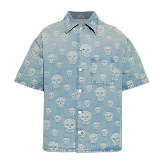 Alexander McQueen Herren, Shirts, Blau, LGr&ouml;&szlig;e