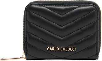 Carlo Colucci Kleine gesteppte Geldb&ouml;rse - - Accessories - Damen - Schwarzk - ONE SIZE