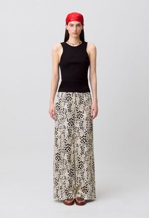 Claudie Pierlot Satinhose mit Animal-Print