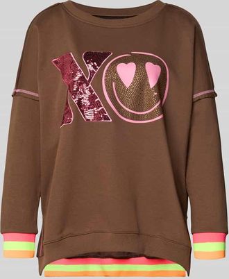 Miss Goodlife Oversized Sweatshirt aus reiner Baumwolle Modell XO Heartface