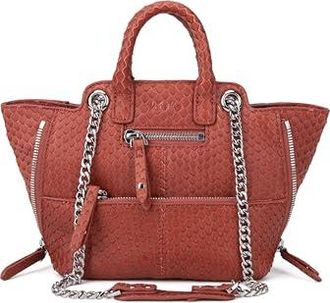 Kate Lee Sac porté épaule ou bandoulière en cuir Mini Cabas Velya ec camel Femme, petit