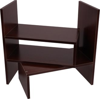 BESTONZON OATIPHO Schreibtischregal aus Holz Verstellbares B&uuml;ro B&uuml;cherregal Zeitschriftenablage f&uuml;r Schreibtisch Praktische Aufbewahrung f&uuml;r Akten und Kleinigke