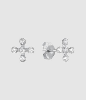 Gigi Clozeau Boucles doreilles Spark Or Blanc Diamants