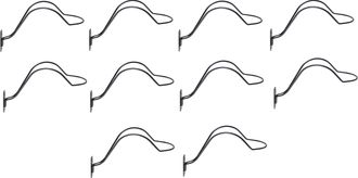 Pfiff Helmhalter, Metall, 10er Set