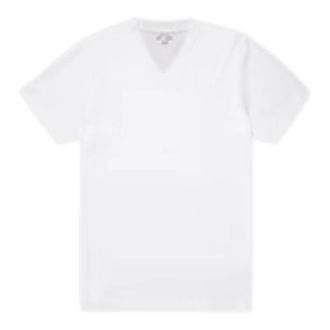 Sunspel Riviera V-Ausschnitt T-Shirt - - Tops - Herren - Wei&szlig; - S