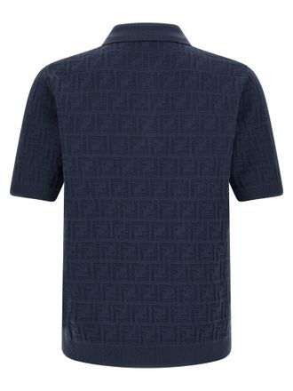 Fendi FF Jacquard Polo - Navy