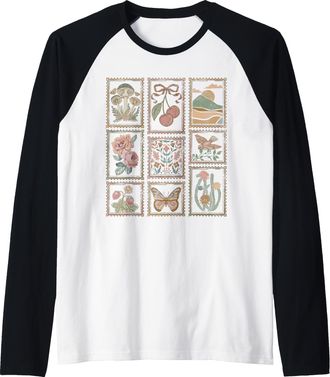 Trendy Apparel Stamps Collage Butterflys Fresh Fruit Cactus Raglan
