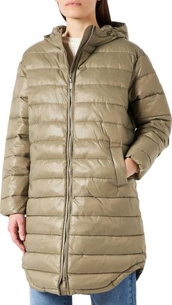 Only Womens ONLMELODY Quilted Coat Shiny OTW Steppmantel, Mermaid, XS