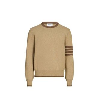 Thom Browne Streifen Baumwollpullover - Brown