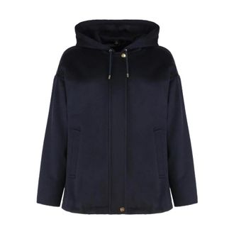 Max Mara Kapuzenjacke aus Wollmischung - - Jackets - Damen - Blau - S