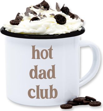 Shirtracer Emaille Tasse Blechtasse - Tassen - Hot Dad Club Geschenk Vatertag personalisiert I Papa Geschenk Vatertag Papi Geschenke Vater I Vatertagsgeschenk we