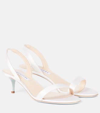 Aquazzura Sandales So Nude 50 en satin