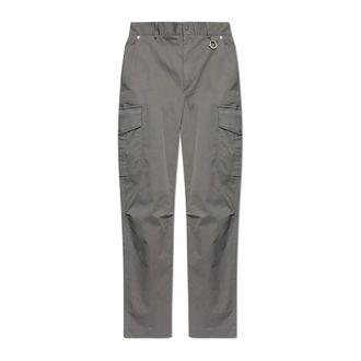 Moncler Homme, Pantalons, Gris, Taille: L Pantalon Cargo en Coton Gabardine