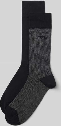 HUGO BOSS Str&uuml;mpfe aus Baumwoll-Mix im 2er-Pack