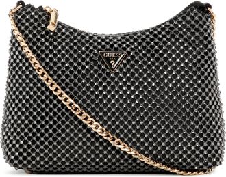 Guess Schultertasche Zalina Top Zip Shoulder Bag Pewter schwarz