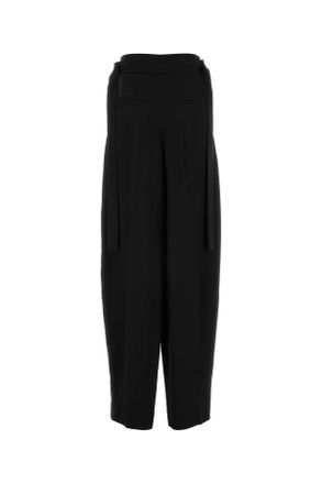 Sportmax Womens Black Viscose Staglio Pant Nero Exterior: Pantaloni Trousers