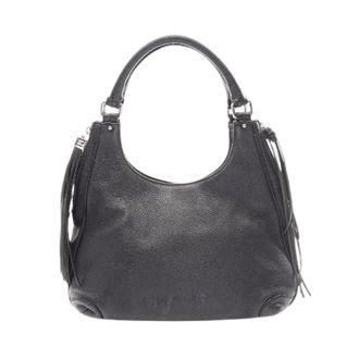 Chanel Pre-owned Logo Leder Handtasche - - Pre-owned - Damen - Schwarzk - ONE SIZE