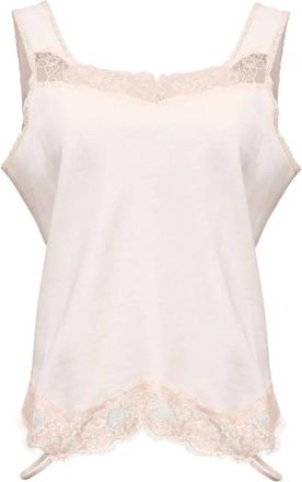 Maison Margiela Femme, Tops, Rose, Taille: 36 FR Mirrored Lace Slip Top