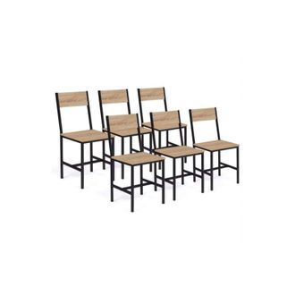 IDMarket Set aus 6 K&uuml;chenst&uuml;hlen detroit Industriedesign