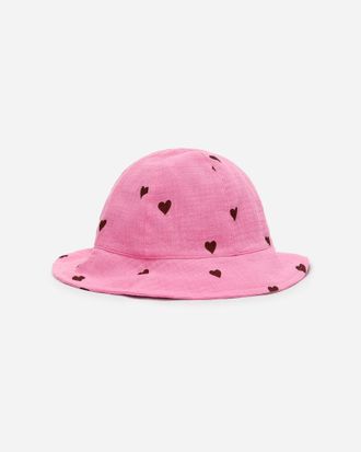 Arket Sonnenhut Aus Baumwollmusselin -Rosa