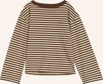 HUGO BOSS Top C_Ewa_Stripe Relaxed Fit schwarz