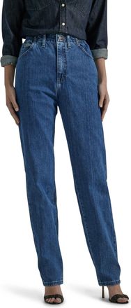 Lee Damen Relaxed-fit Side Elastic Tapered-Leg Jeans, Pfefferstein, 36 Lang