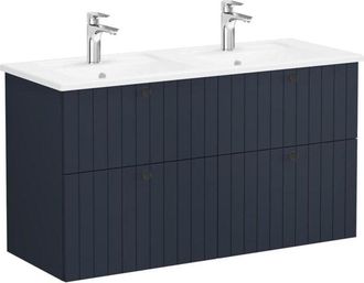 Vitra Meuble de salle de bain avec lavabo Root 120x67x46 cm bleu mat (ROOTG120BINTS)